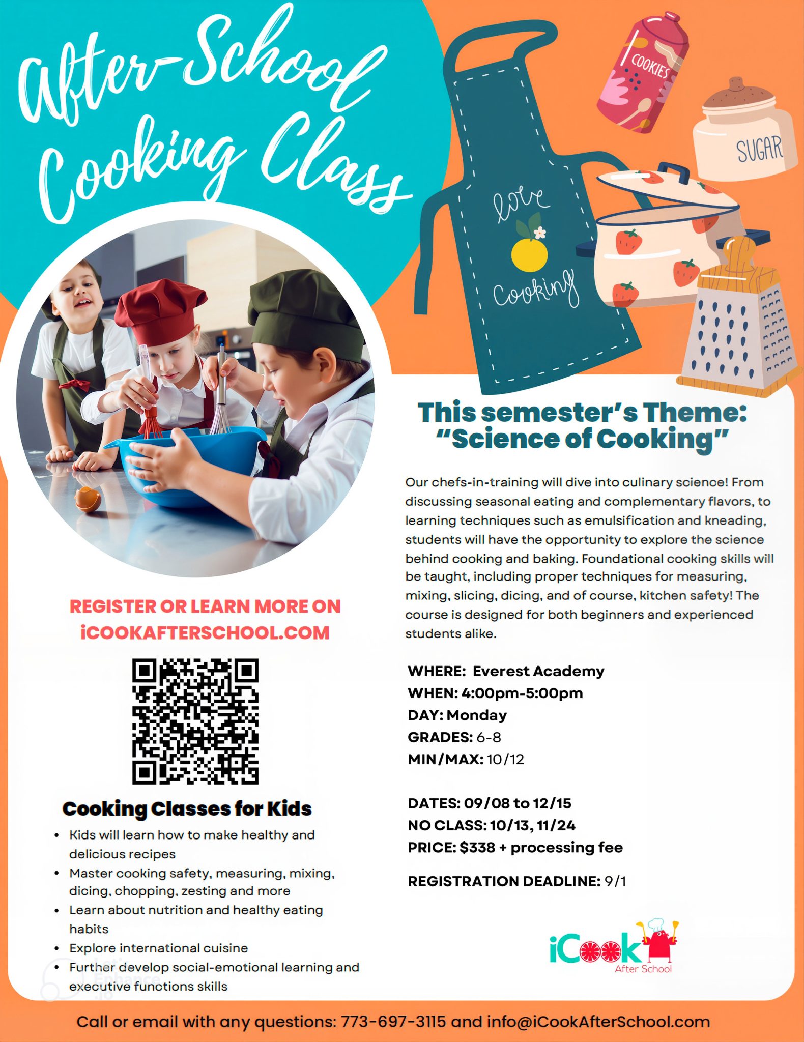 After School Cooking Class – Education Center in Houston, School in Texas